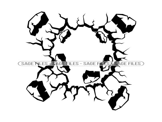 Smashed Wall SVG Explosion svg Bullet Hole Svg Broken Wall - Etsy ...
