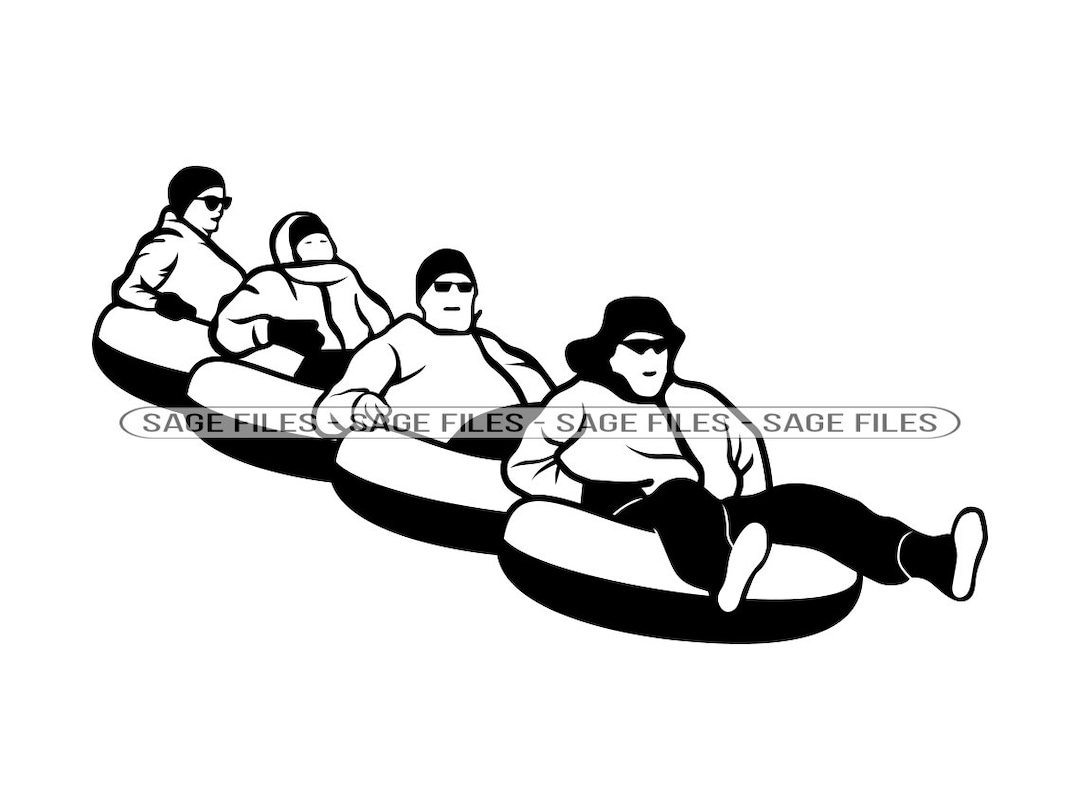 Snow Tubing 2 SVG, Winter Svg, Snow Tubing Clipart, Snow Tubing Files ...