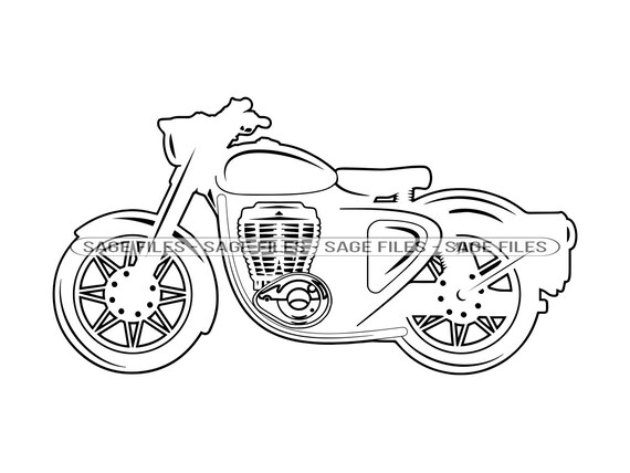 Motorcycle Outline 3 SVG Motorcycle SVG Motor Bike Svg - Etsy