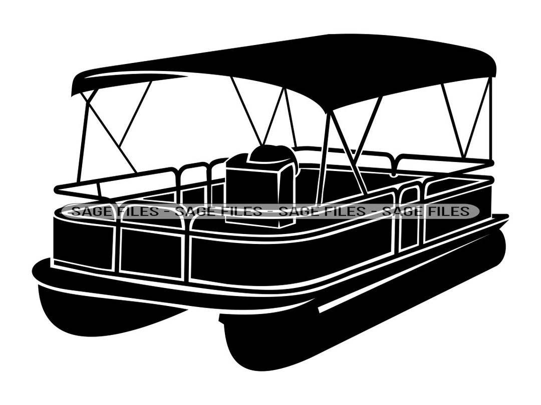 Pontoon Boat #5 SVG, Pontoon Boat SVG, Pontoon Boat Clipart, Pontoon ...