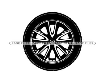 Wheel 9 SVG, Wheel Svg, Car Tire Svg, Wheel Clipart, Wheel Files for ...