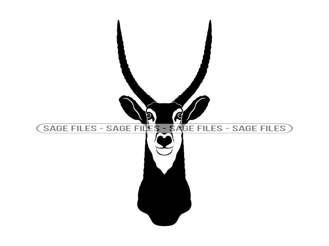Waterbuck Head SVG, Waterbuck Mascot Svg, Waterbuck Svg, Waterbuck ...