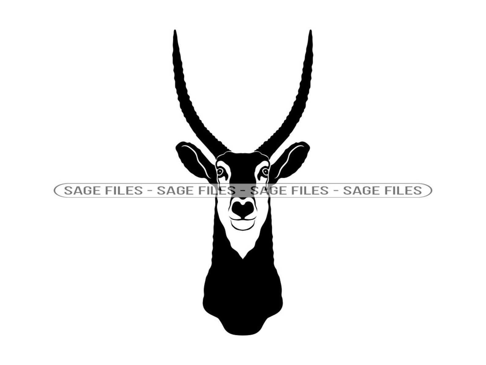 Waterbuck Head SVG, Waterbuck Mascot Svg, Waterbuck Svg, Waterbuck ...