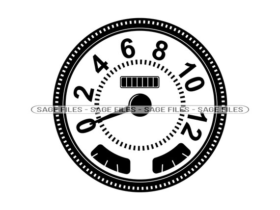 Speedometer 4 SVG Speedometer SVG Gauge Icon SVG - Etsy