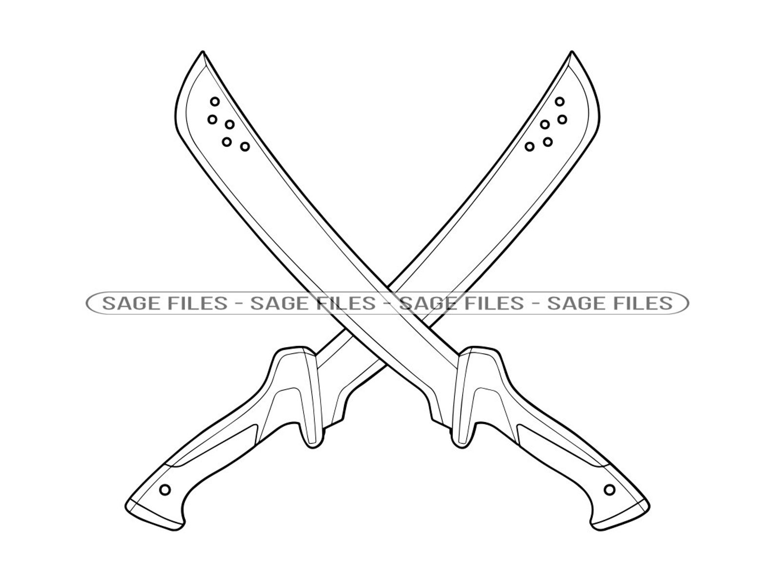 Machete Logo Outline 3 SVG Machete SVG Schwert Messer - Etsy Schweiz