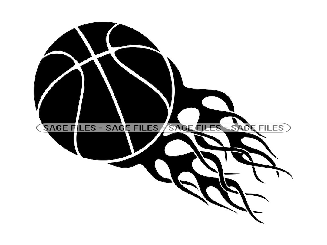 Flaming Basketball 7 SVG, Basketball Clipart, Basketball Files for ...