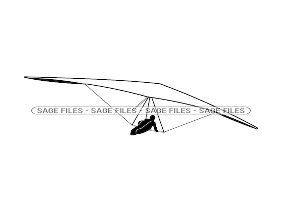 Hang Glider 2 SVG Hang Gliding SVG Hang Glider Clipart - Etsy