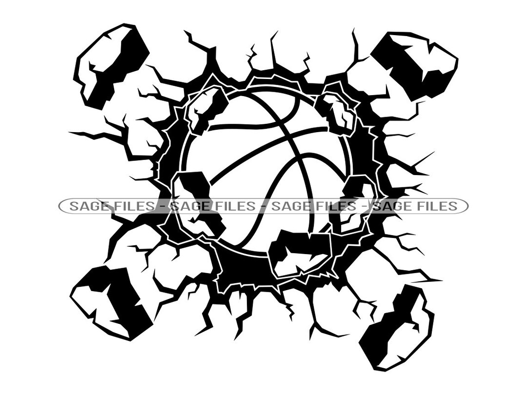 Smashing Basketball Logo SVG, Basketball SVG, Basketball Clipart ...