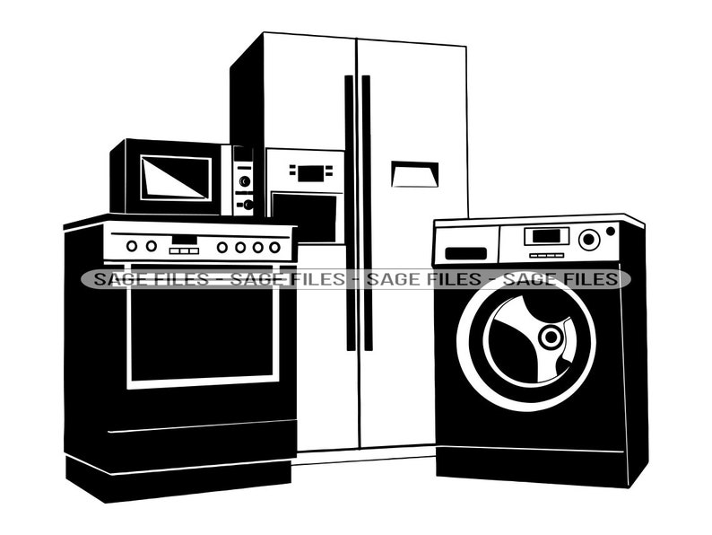 Home Appliances SVG, Kitchen Svg, Oven Svg, Fridge Svg, New Home ...