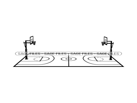 Basketball Court SVG Basketball Svg Basketball Court - Etsy