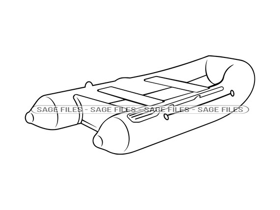 Raft Outline 2 SVG Raft SVG Rafting SVG Boat Svg Raft - Etsy