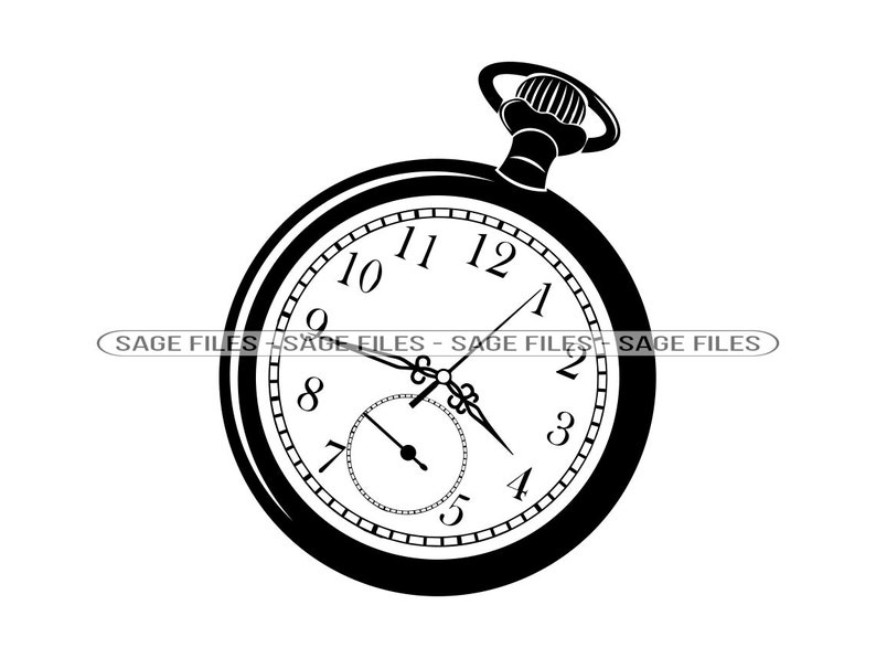 Pocket Watch 2 SVG, Pocket Watch Svg, Watch Svg, Pocket Watch Clipart ...