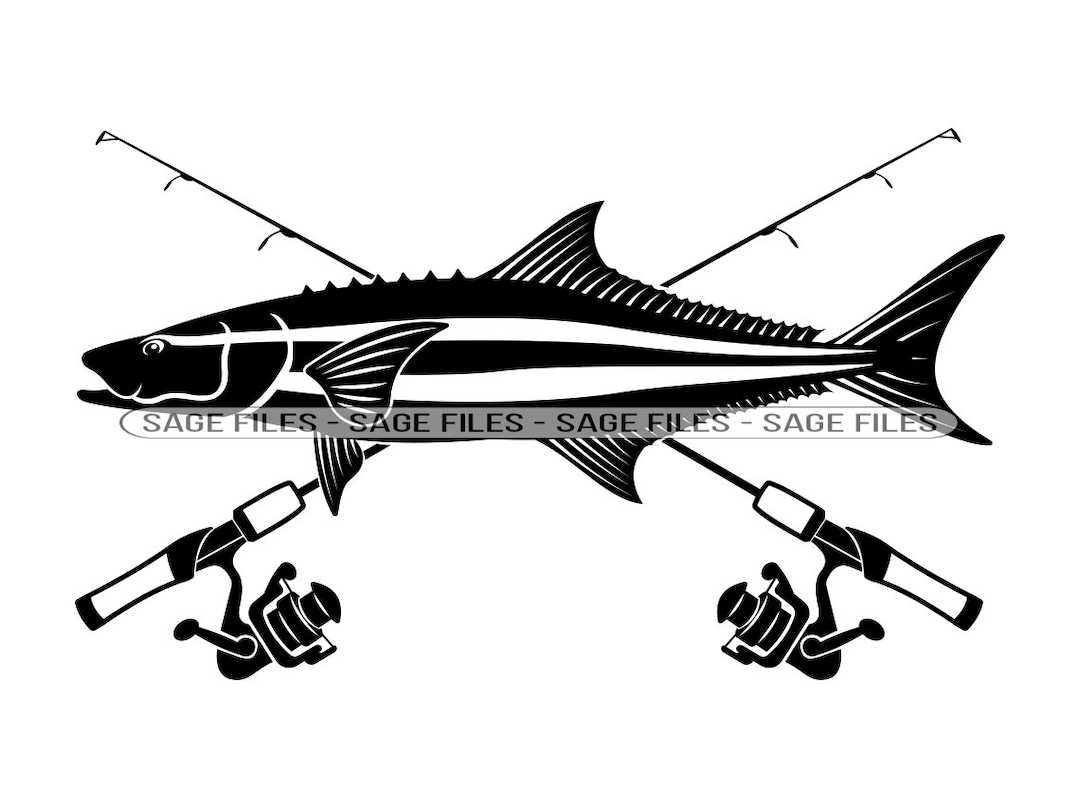 Cobia Fishing SVG, Fishing Logo Svg, Fish Svg, Fishing Clipart, Fishing ...