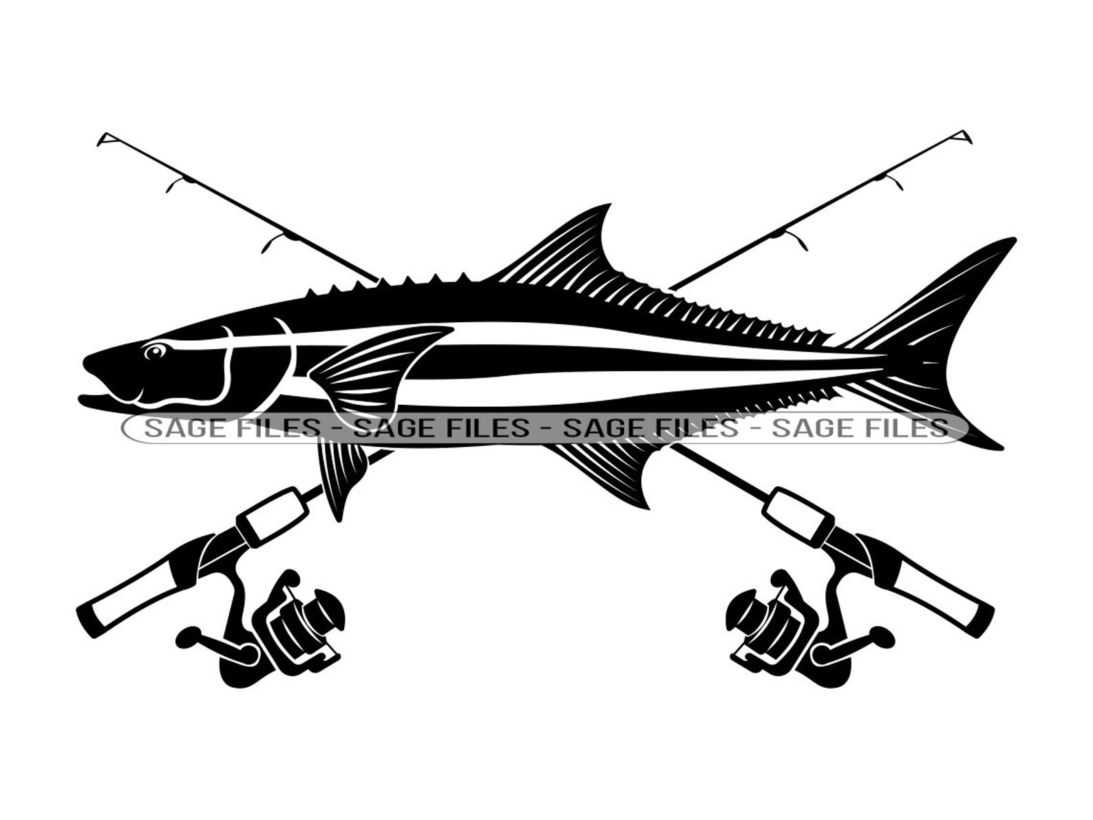 Cobia Fishing SVG, Fishing Logo Svg, Fish Svg, Fishing Clipart, Fishing ...