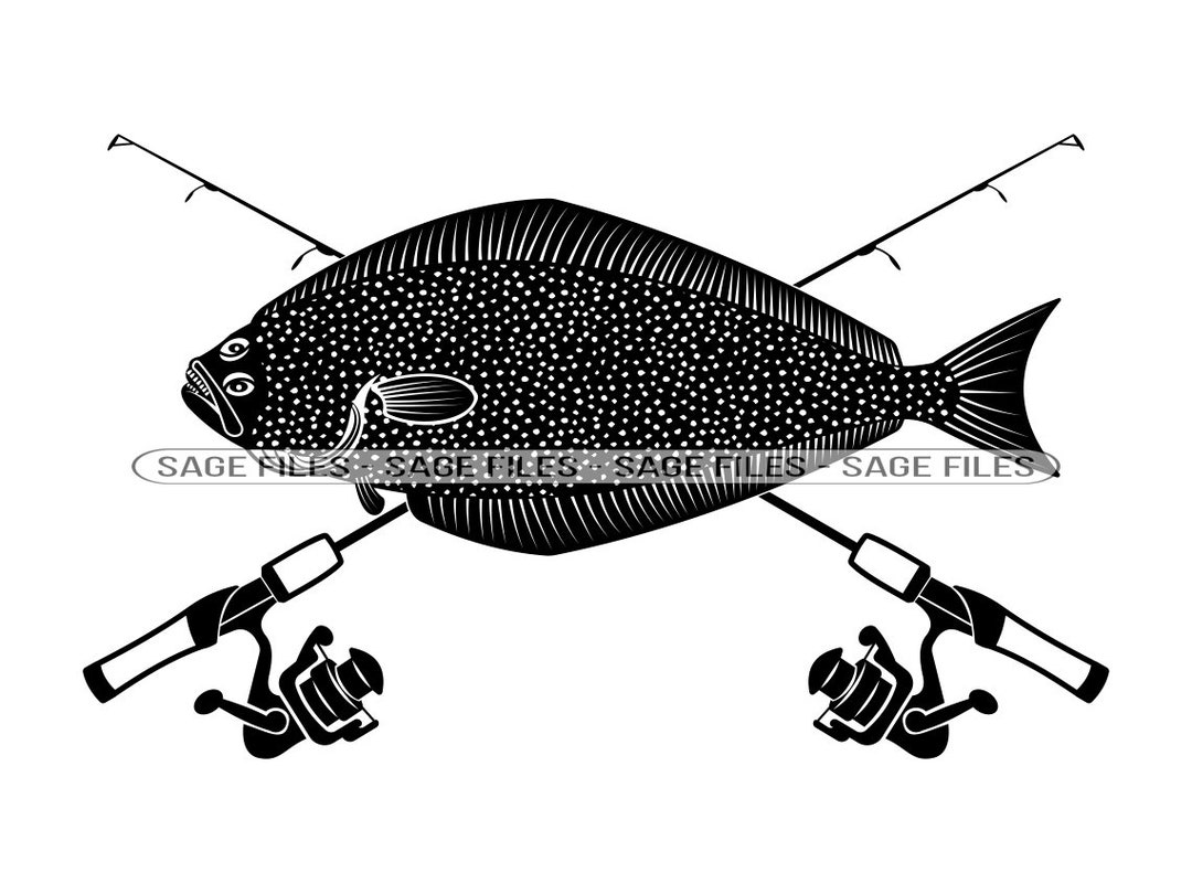 Halibut Fishing SVG, Fishing Logo Svg, Fish Svg, Fishing Clipart ...