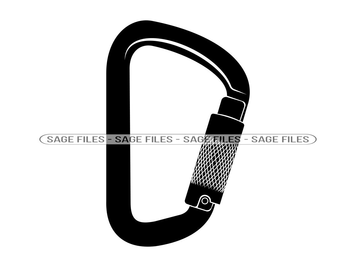 Carabiner #4 SVG, Carabiner SVG, Keychain Svg, Carabiner Clipart ...