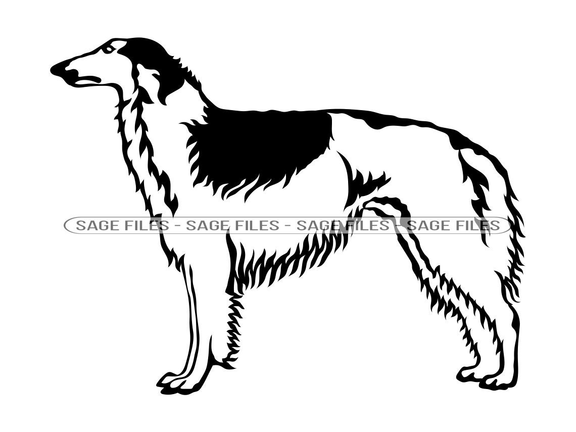 Borzoi SVG, Borzoi Dog Svg, Borzoi Clipart, Borzoi Files for Cricut ...