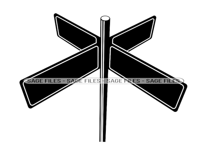 Road Sign 4 Svg Crossroads Svg Direction Sign Svg Road - Etsy