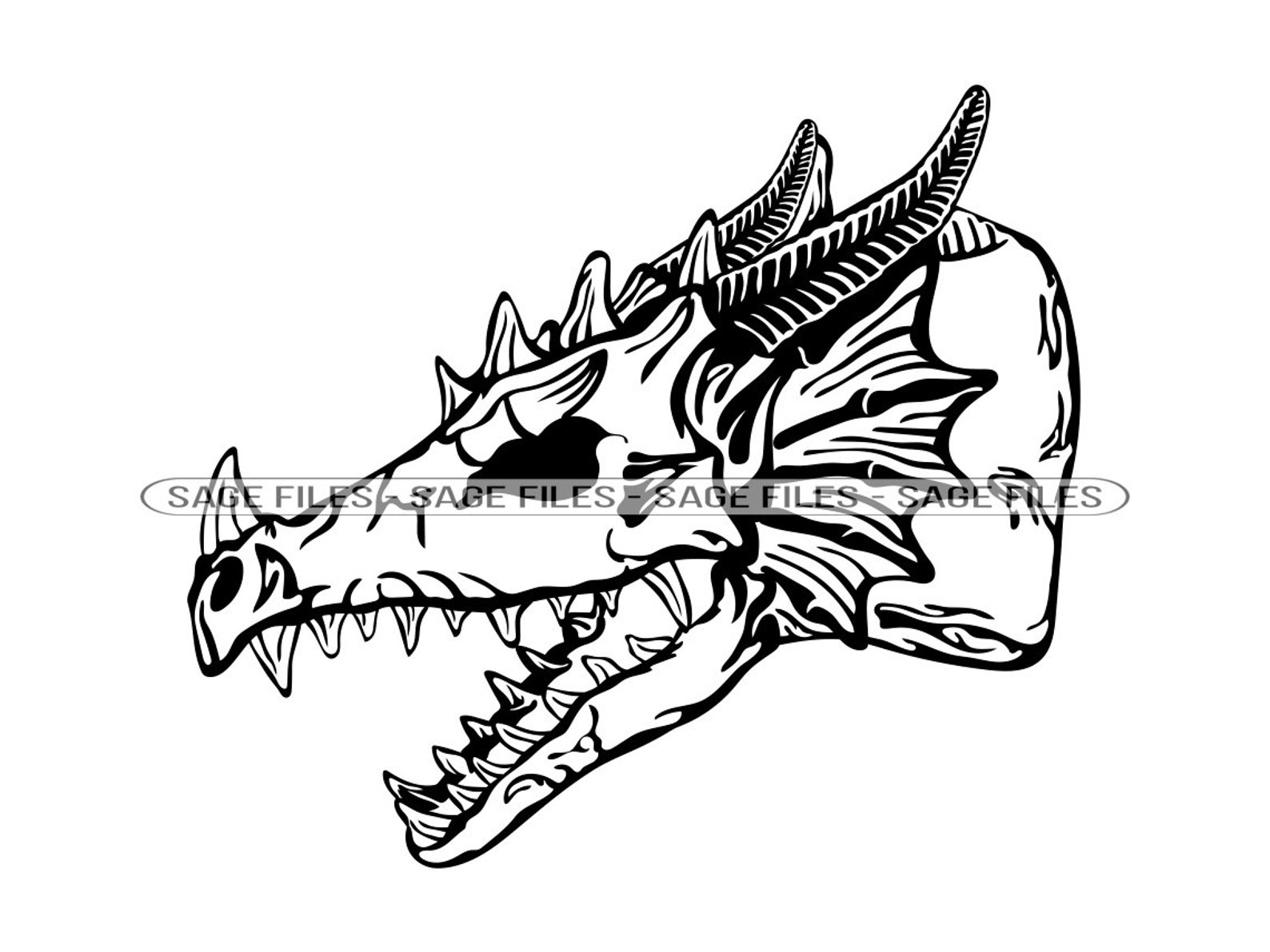 Dragon Head SVG, Dragon Mascot Svg, Dragon Svg, Dragon Clipart, Dragon ...