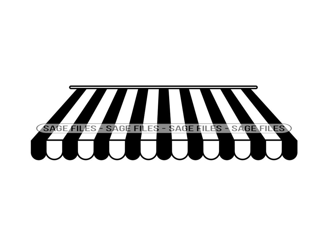 Striped Awnings SVG, Store Svg, Shop Svg, Awnings Clipart, Awnings ...