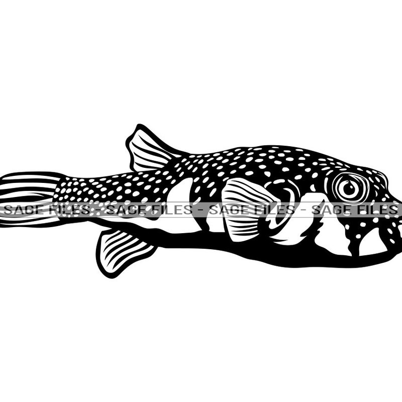 Puffer Fish Clipart - Etsy