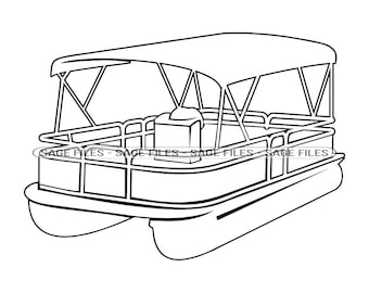 Pontoon Boat Drawing