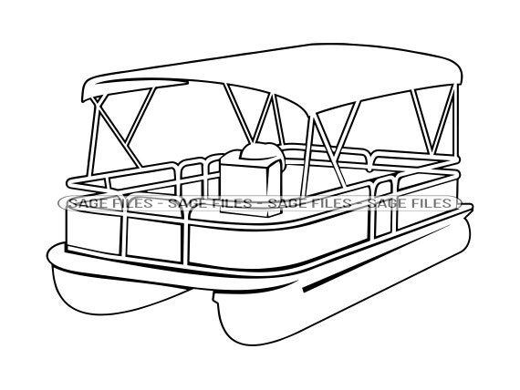 Pontoon Boat Drawing