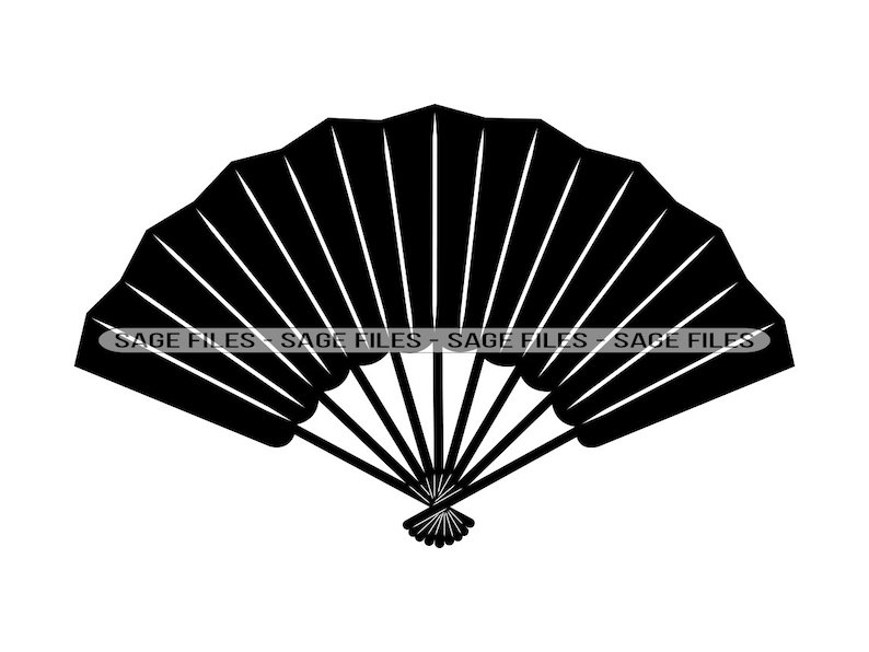 Folding Hand Fan Outline SVG, Hand Fan Svg, Hand Fan Clipart, Hand Fan ...