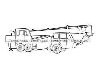 Crane Truck Clipart - Etsy Canada