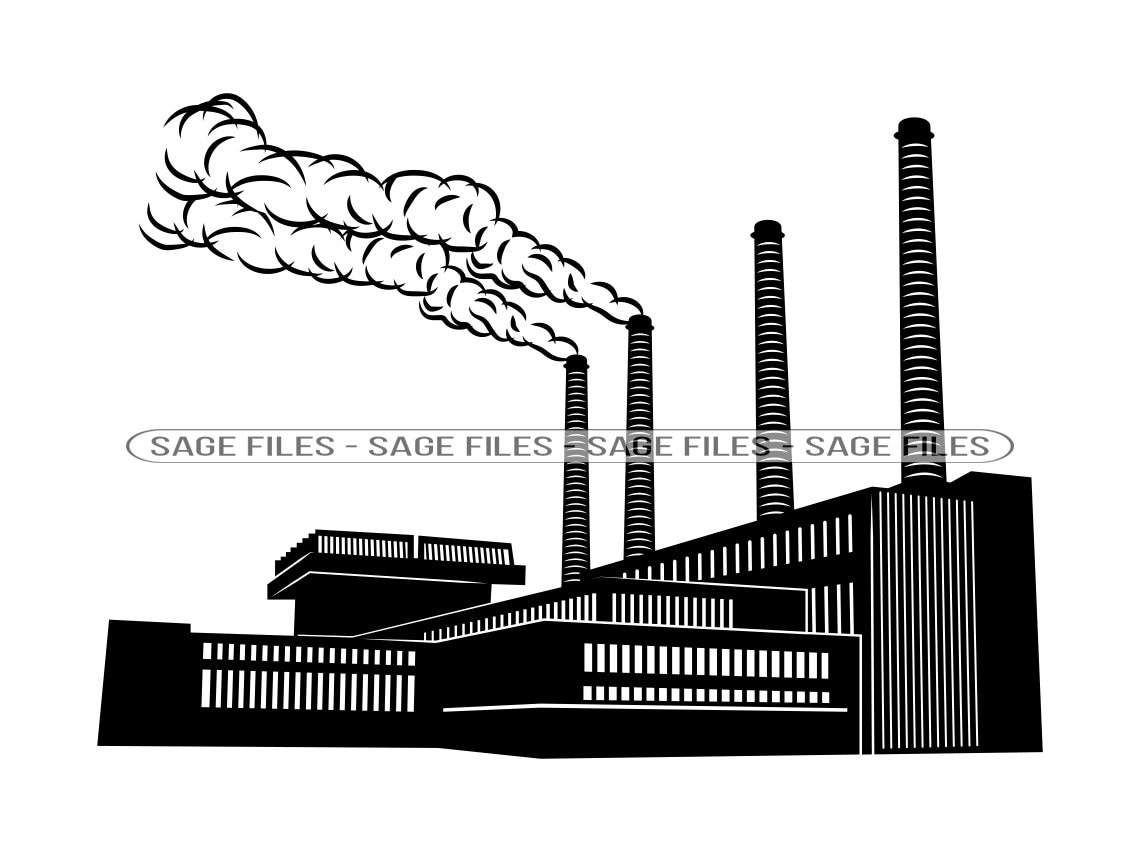 Factory SVG, Industrial Svg, Factory Clipart, Factory Files for Cricut ...