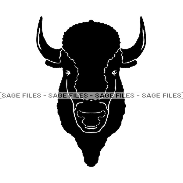 Bison Head Svg - Etsy