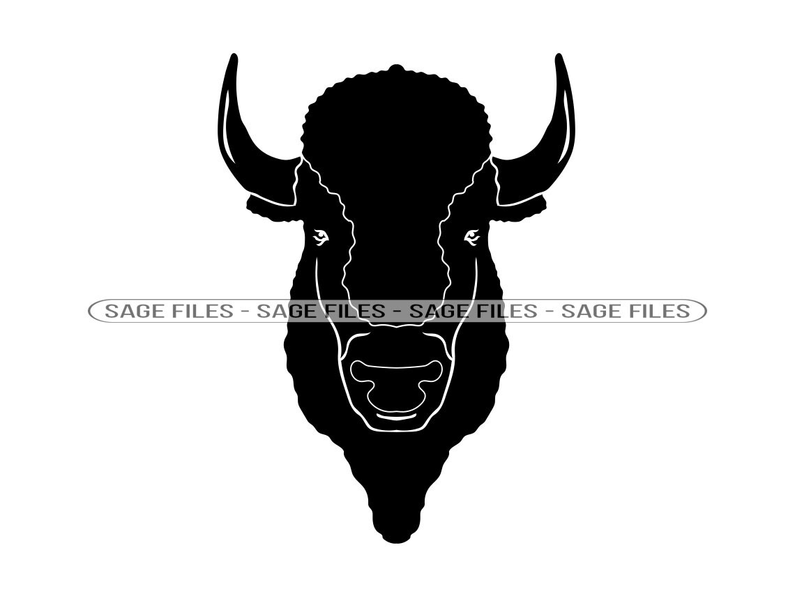 Bison Head SVG, Bison Mascot SVG, Buffalo Head Svg, Bison Clipart ...