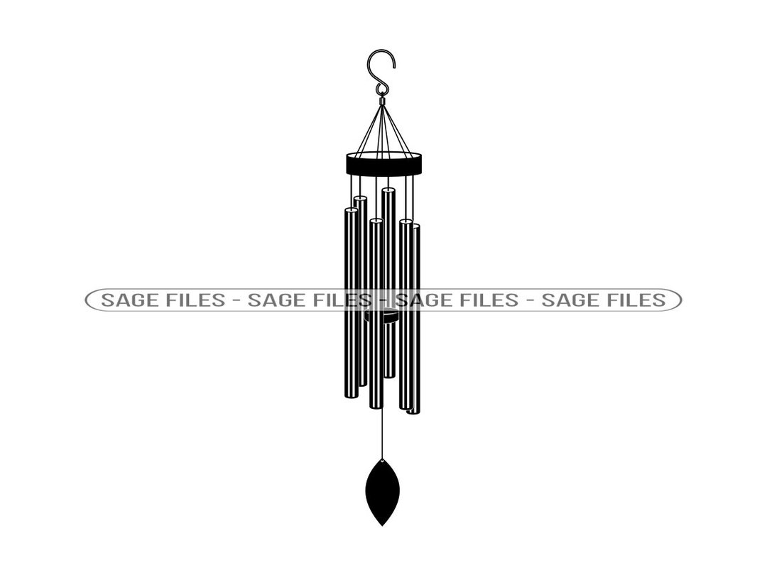 Wind Chime SVG, Wind Chime Clipart, Wind Chime Files for Cricut, Wind ...