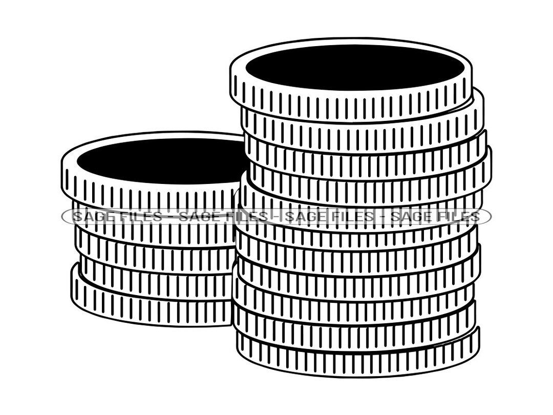 Coins 4 SVG, Coins SVG, Money Svg, Gold Svg, Treasure, Coins Clipart ...