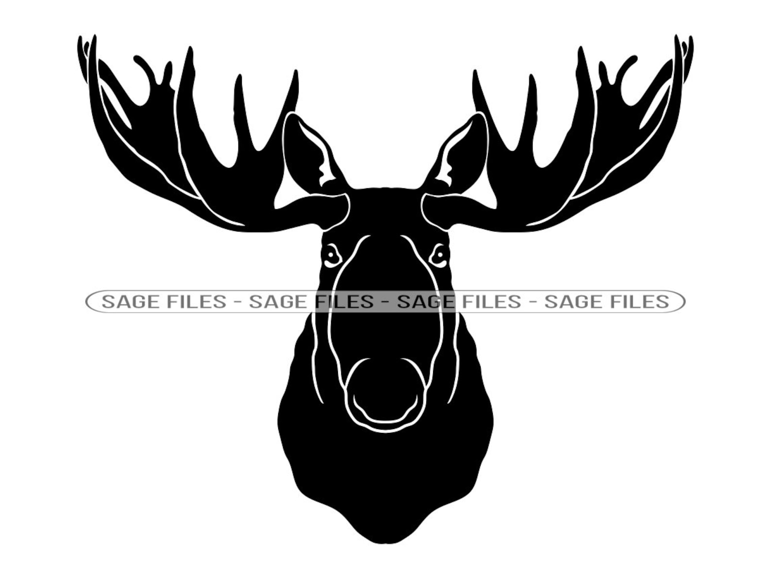Moose Head 2 SVG, Moose Mascot SVG, Moose Svg, Moose Clipart, Moose ...