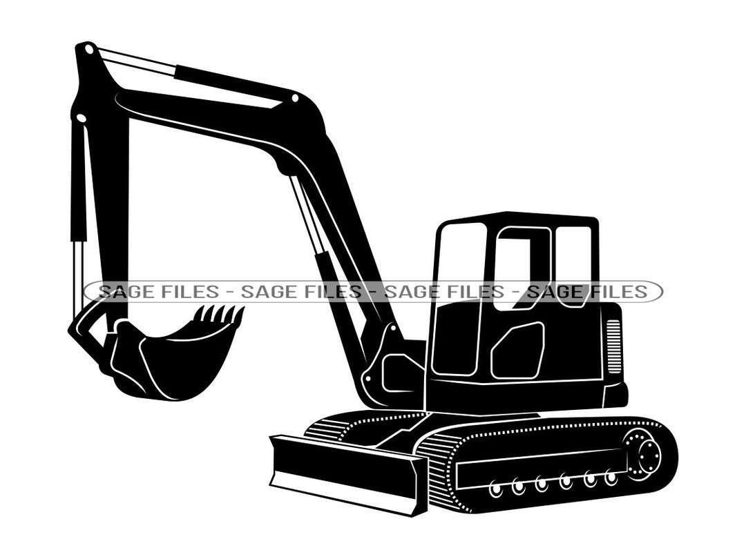 Excavator SVG, Heavy Equipment Svg, Excavator Clipart, Excavator Files ...