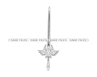 Sword 2 SVG, Weapon SVG, Sword Clipart, Sword Files for Cricut, Sword ...