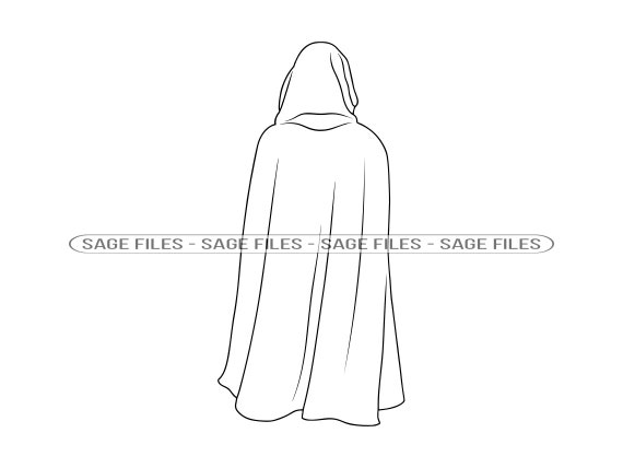 Hood Cloak Drawing