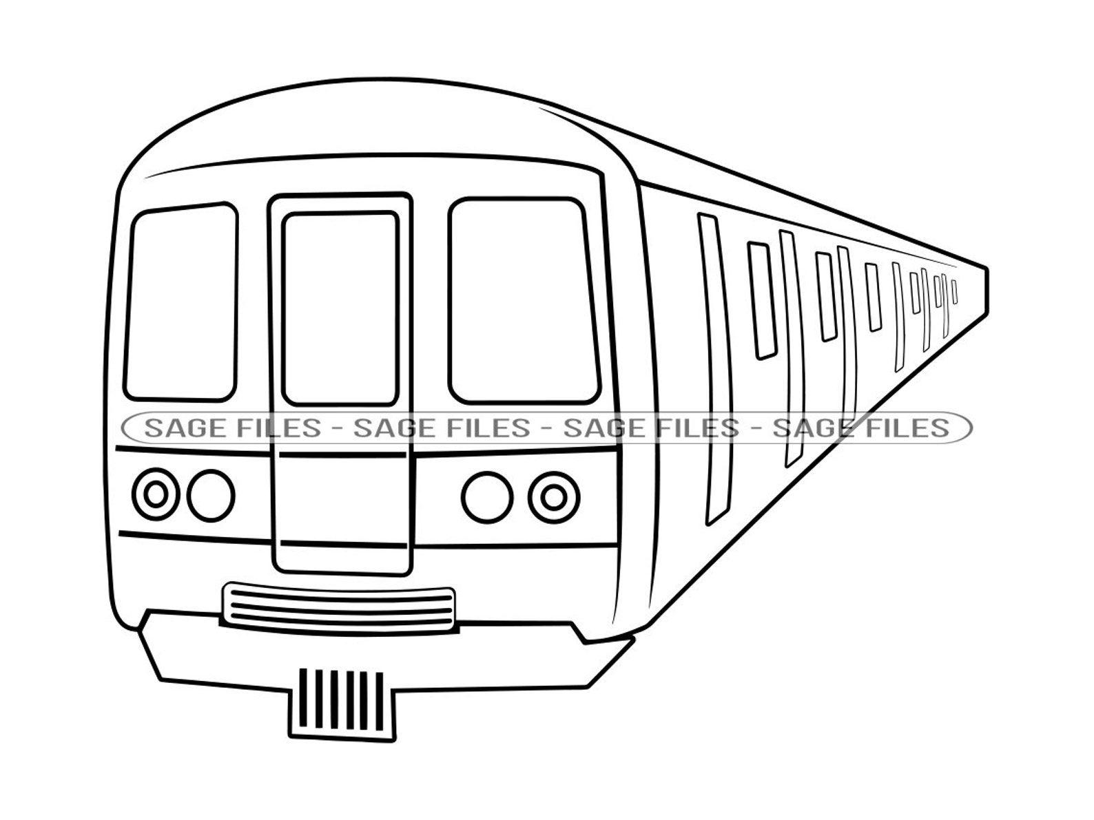 Subway Train 2 SVG Subway Train Svg Metro Svg Subway Svg - Etsy