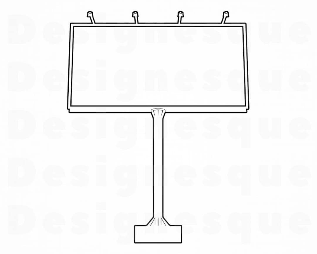 Billboard Outline SVG, Billboard SVG, Billboard Clipart, Billboard ...