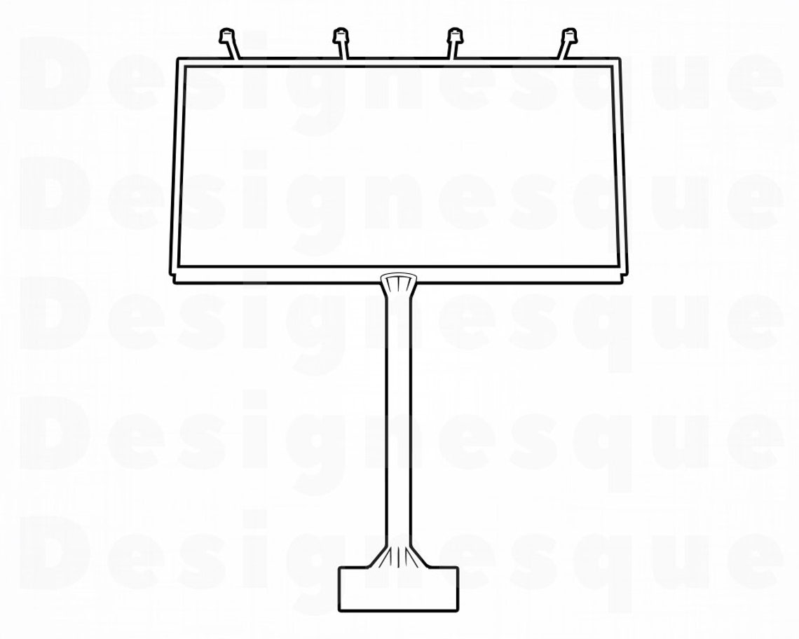 Billboard Outline SVG, Billboard SVG, Billboard Clipart, Billboard ...
