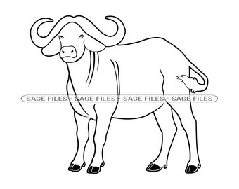 Cape Buffalo Svg - Etsy