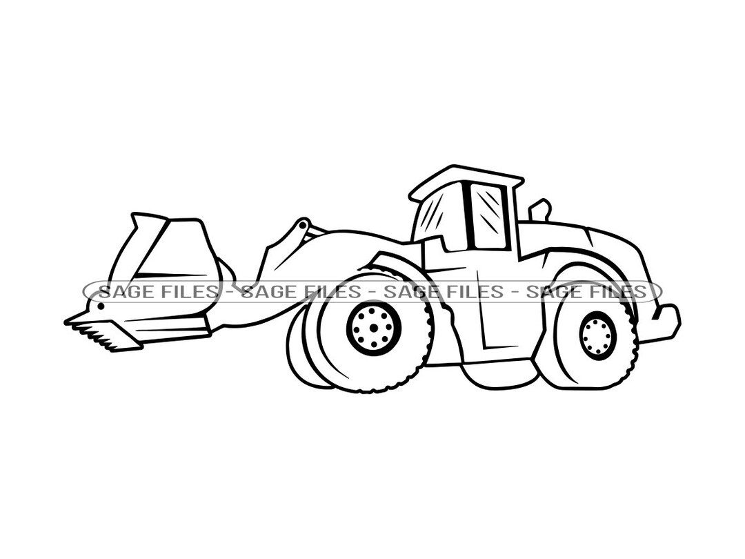 Buy Bulldozer Outline 2 SVG, Heavy Equipment, Bulldozer Clipart ...