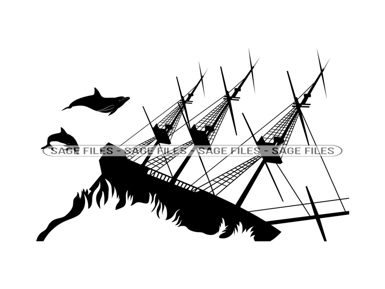 Shipwreck #2 SVG, Shipwreck Svg, Ship SVG, Nautical, Shipwreck Clipart ...