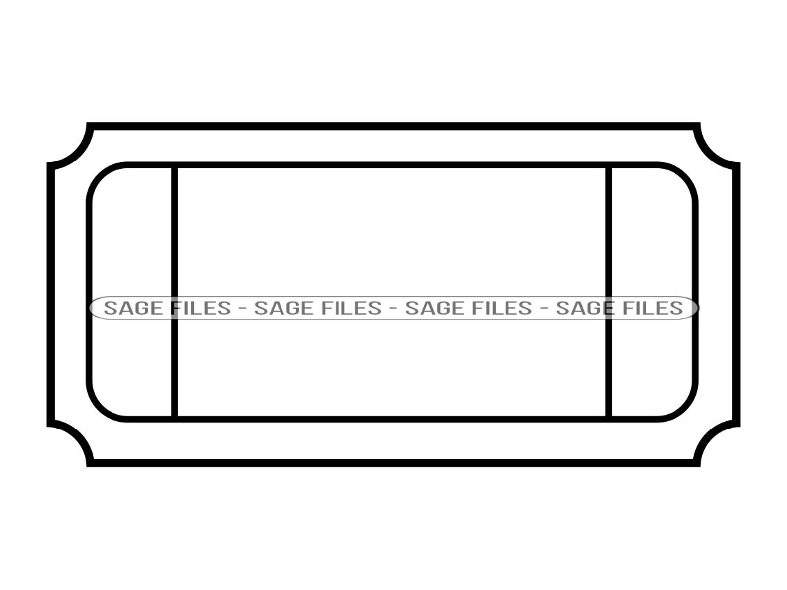 Ticket Outline #2 SVG, Ticket SVG, Raffle Svg, Prize Svg, Party Svg ...