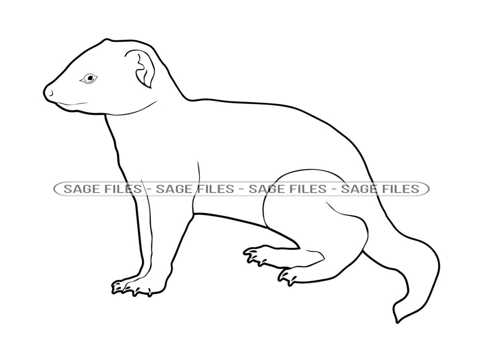 Mongoose Outline SVG, Mongoose SVG, Mongoose Clipart, Mongoose Files ...