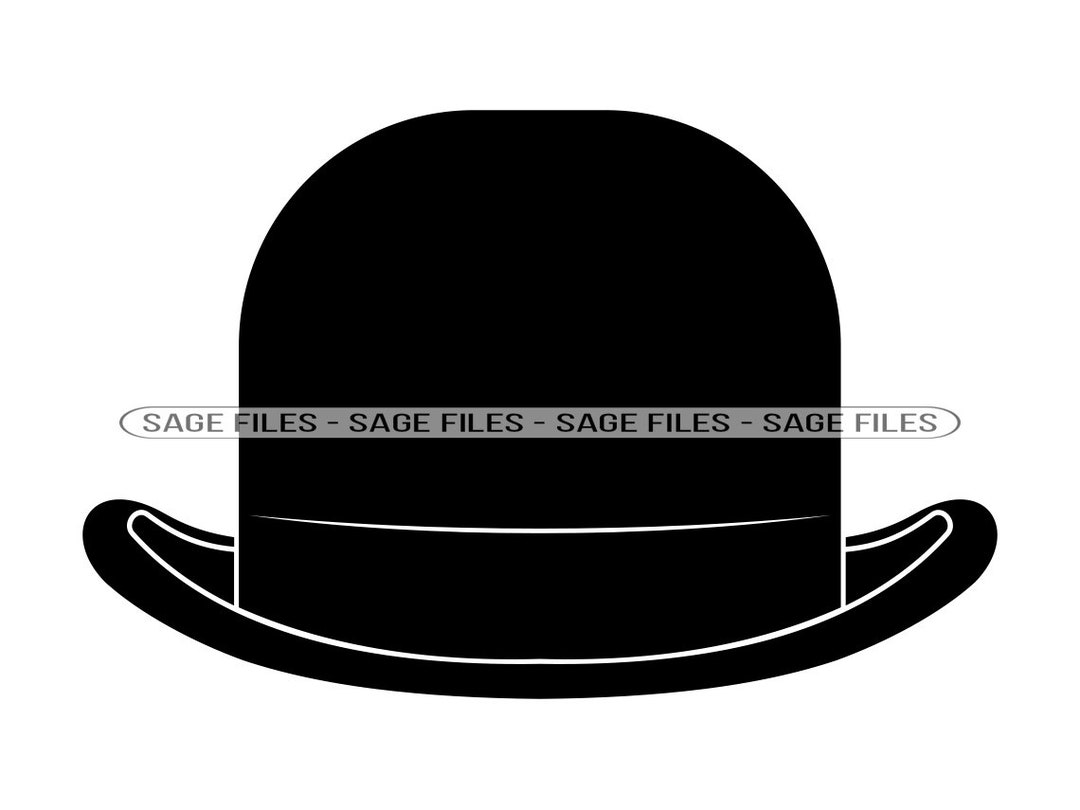 Bowler Hat 5 SVG, Hat Svg, Bowler Hat Clipart, Bowler Hat Files for ...