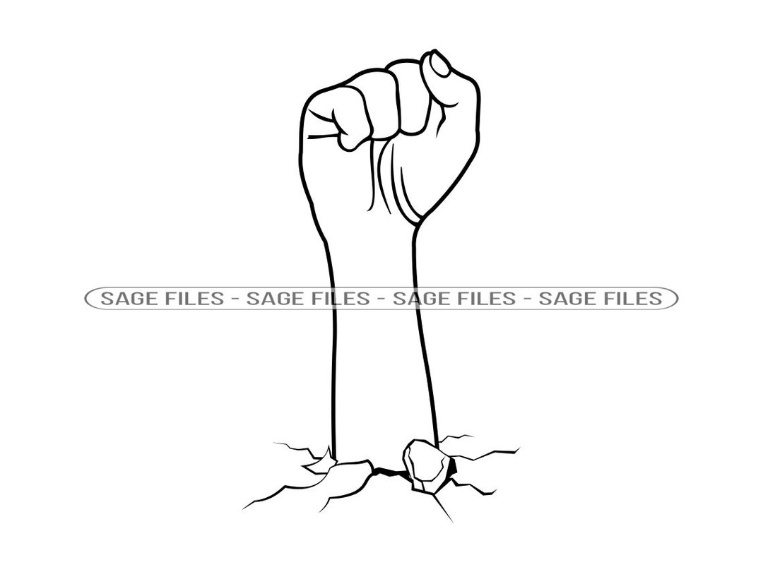 Fist Outline Svg Fist Svg Hand Svg Fist Clipart Fist Files - Etsy