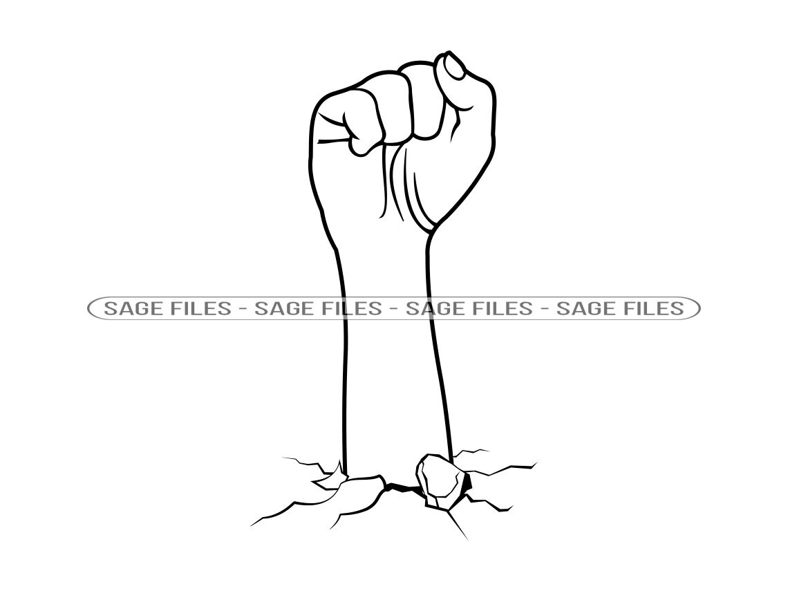 Fist Outline Svg Fist Svg Hand Svg Fist Clipart Fist Files - Etsy