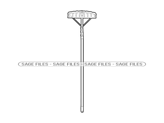 Roof Rake Outline SVG Snow Rake Svg Snow Removal Svg Roof - Etsy